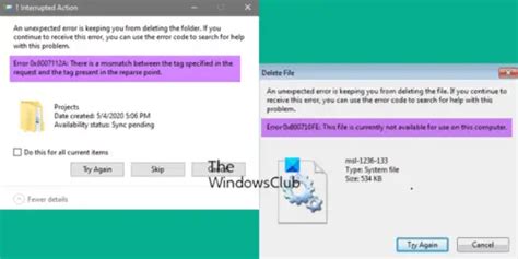 An Unexpected Error Is Keeping You From Deleting The File