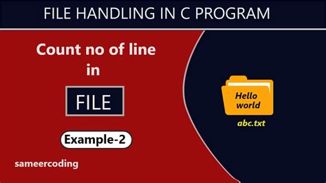 C Program To Count Number Of Lines In A File File Handling In C