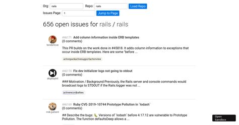 Rsk Github Issues Example Codesandbox