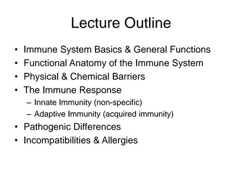 Solution Immunology Cells And Tissues Organs Of The Immune System Ppt