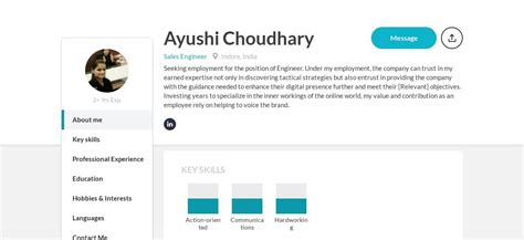 Ayushi Choudhary Online Resume Craftmycv