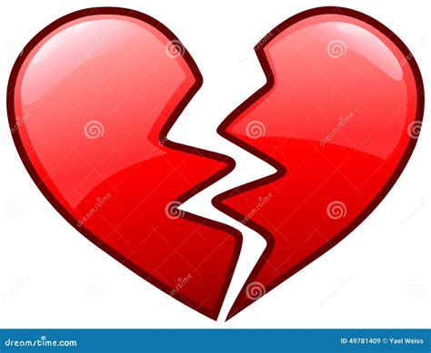 Broken Heart Icon Stock Vector Illustration Of Crack 49781409