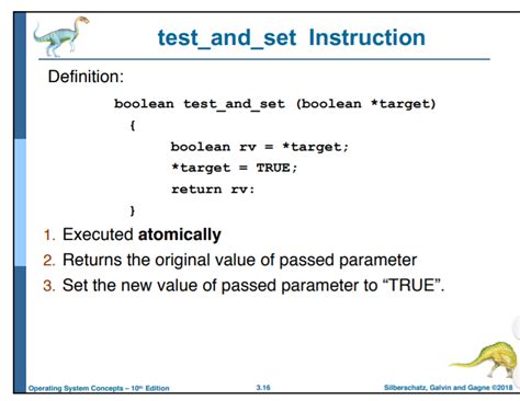 test andset instruction definition boolean test and