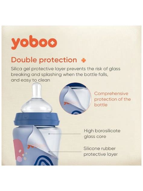 Yoboo Temperature Sensing Glass Milk Bottle 240ml Edamama
