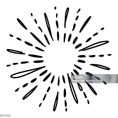 스타 버스트 태양 폭발 손 그려 디자인 요소 불꽃 놀이 검은 광선 코믹 폭발 효과 방사 방사형 라인 라인아트에 대한 스톡 벡터 아트 및 기타 이미지 Istock