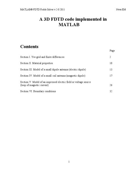 A 3d Fdtd Code Implemented In Matlab Pdf Magnetic Field Inductance