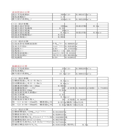 污水工艺设计计算书其他工艺图土木在线