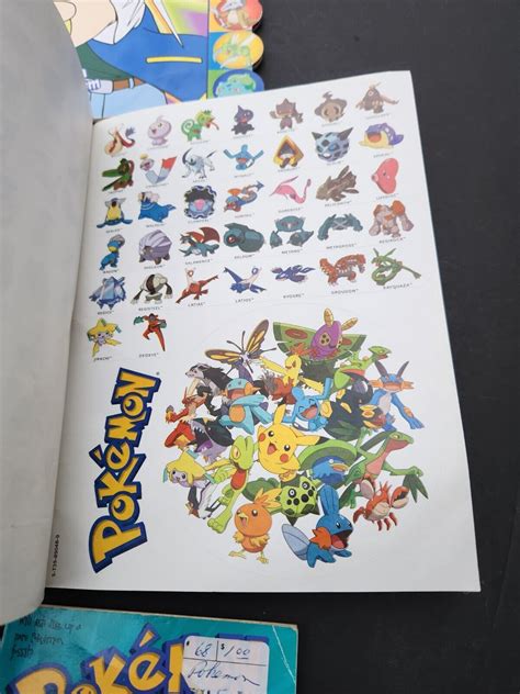 Pokemon Book Collection Stickers Lot Sinnoh Prehistoric Ash Pikachu