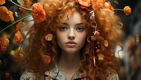 Premium Photo Young Woman With Curly Hair Smiling Looking At Camera