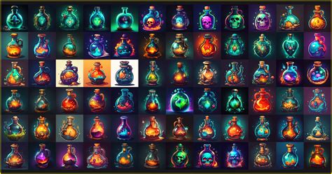 Icon Stylized Potions 2 2d Icons Unity Asset Store
