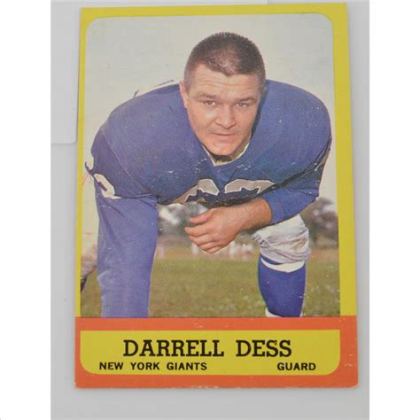 1963 Darrell Dess New York Giants Topps 54 Football Card Property Room