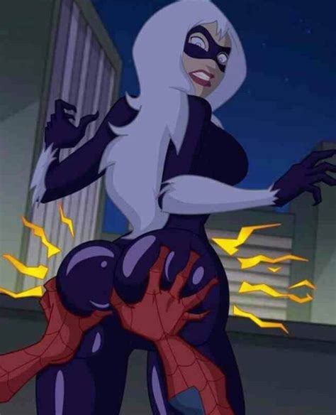 Spidey Grabbing A Handful Of Blackcat Booty Lordloppage
