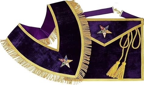 Masonic Oes Hand Embroider Worthy Patron Matron Apron And Collar