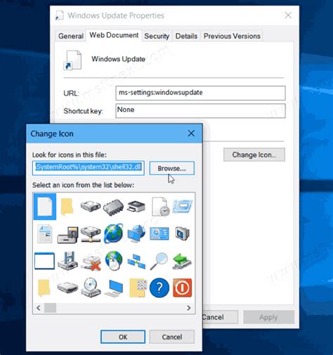 how to create a check for updates shortcut in windows 10