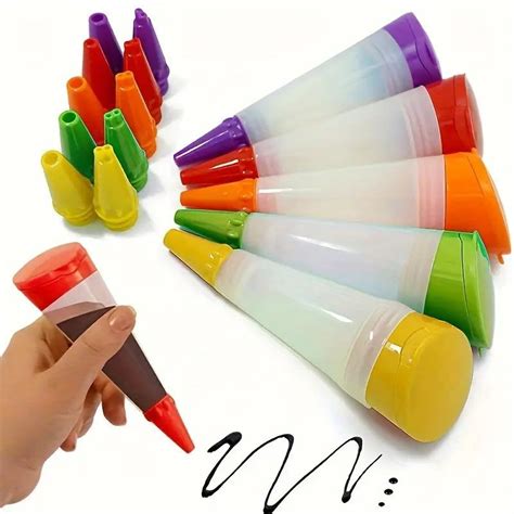 Buy Silicone Piping Pen And Tip Set Assorted Coloursunbrandedcooks Plus