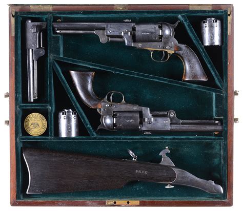 Cased Pair Of Reproduction Colt Third Model Dragoon Revolvers Rock