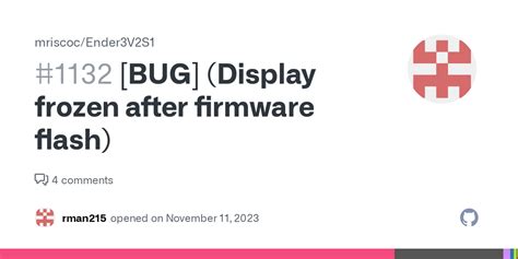 BUG Display Frozen After Firmware Flash Issue 1132 Mriscoc