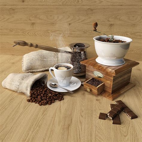 Coffee Set 3d Model 29 Max Fbx Obj Free3d