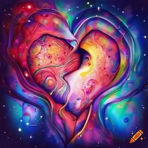 Psychedelic Abstract Artwork Of Love On Craiyon