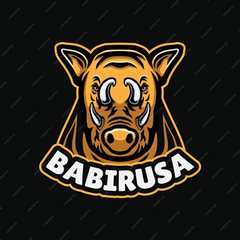 Premium Vector Babirusa Mascot Vector Logo Illustration