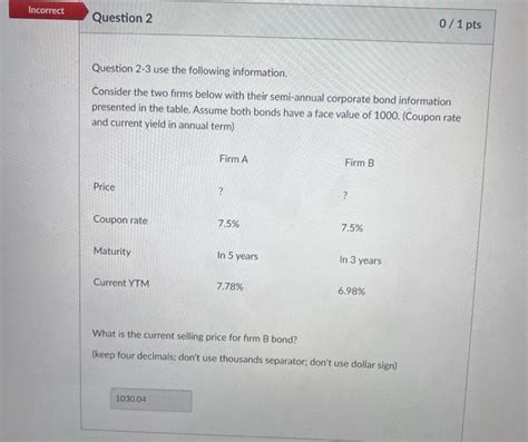 Solved Incorrect Question 2 01 Pts Question 2 3 Use The