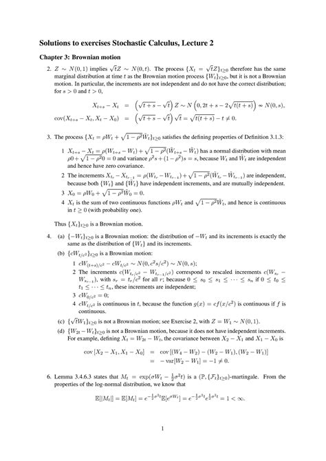 solutions exercises lecture 2 solutions to exercises stochastic