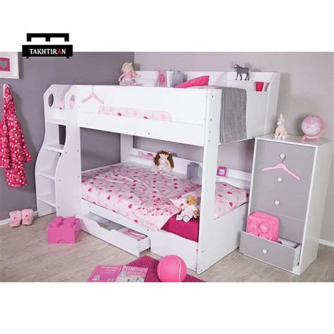 خرید تخت دو طبقه ساده جوان سام 24ماه ضمانت تختیران