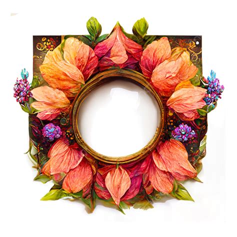 Hand Drawn Sunflower Shaped Frame Textbox Hand Drawn Flower