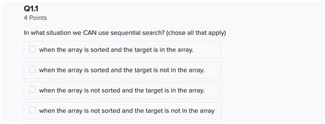 Solved Q11 4 Points In What Situation We Can Use Sequential