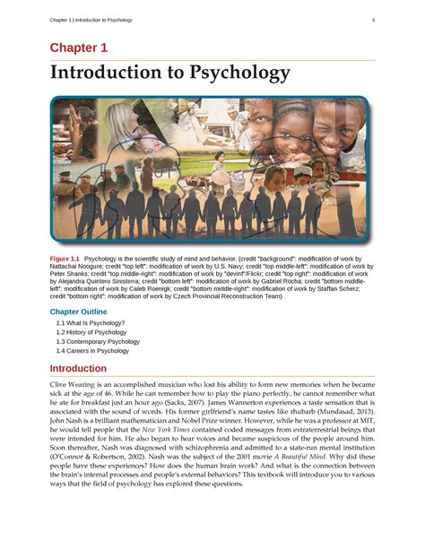 Psychology Open Stax Chapter 1 Introduction To Psychology 81 D5B