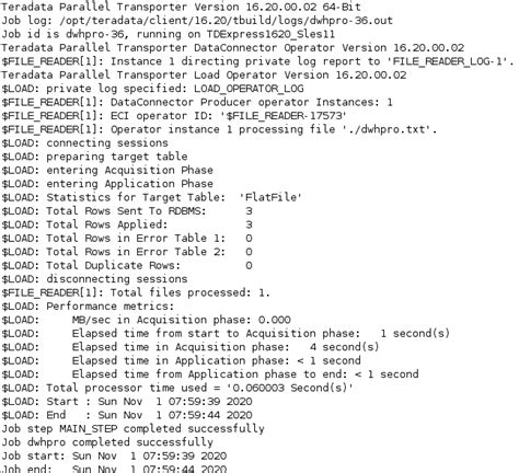 How To Load A Flat File Into An Empty Table With Teradata Tpt A Simple