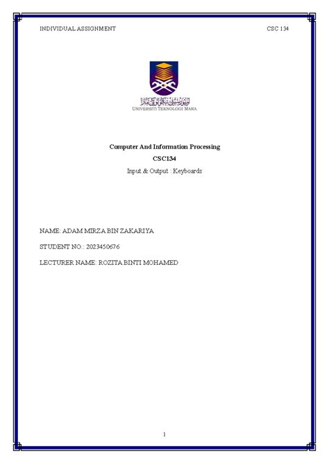csc134 individual computer and information processing csc input