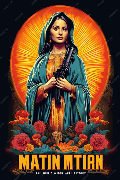 Premium Ai Image Aparicin De La Virgen Maria Como El Poster De Una