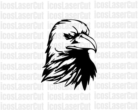 American Eagle Face Eagle Svg Eagle Wall Decor Digital Etsy