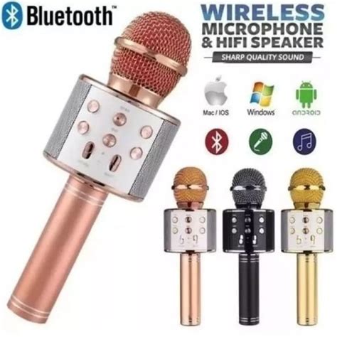 High Quality Wireless Microphone Bluetooth Karaoke Speaker Handheld Mic