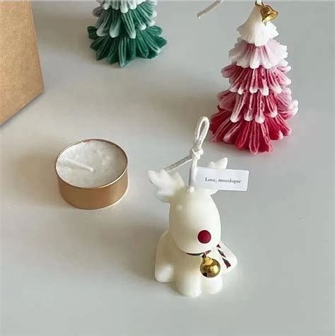 Ins noël moule à bougie 3D père noël Elk arbre de noël moule en