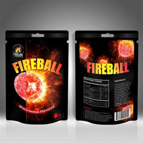 Fire Line Fire Balls Product Label Candle Jars Logo Design