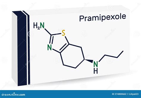 Pramipexole Molecule It Is Non Ergot Dopamine Agonist Medication Skeletal Chemical Formula