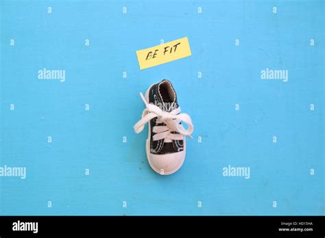 Be Fit Text Healthy Lifestyle And Sport Or Jogger Concepts Stock