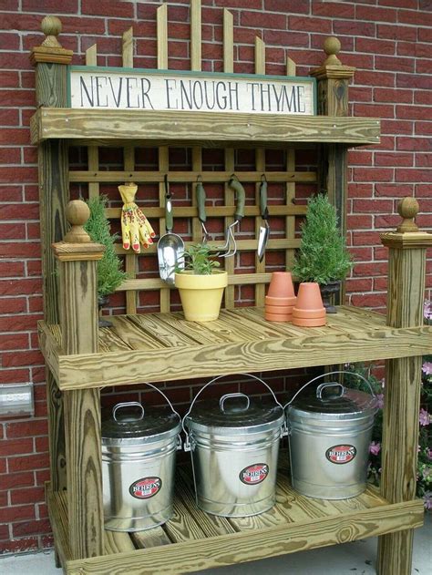 DIY Potting Bench Plans Ideas To Beautify Your Garden Pallet Garden Benches