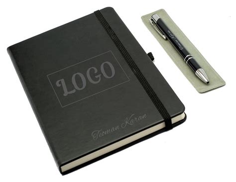 Custom Notebook And Pen Set Personalized Name And Logo Engraved Etsy