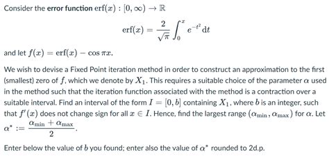 Solved Consider The Error Function Erf X R Chegg