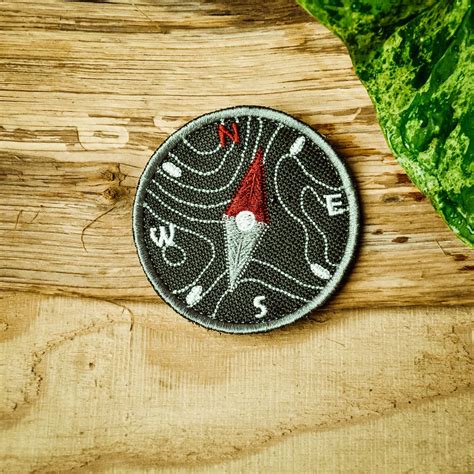 Compass Patch Topo Morale Patch Velcro Patch Jackalope Forest Scout Patch Embroidery