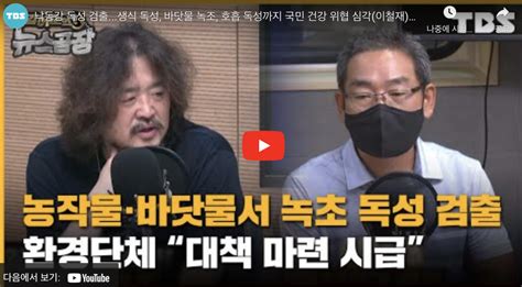 낙동강 농작물 이어 바닷물에서도 녹조 독성 검출