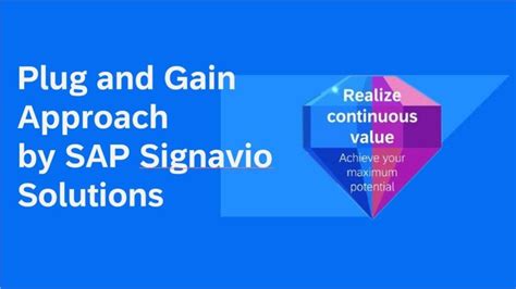 It Partners Inc On Linkedin Plug And Gain Approach By Sap Signavio Solutions Request A Demo