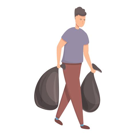 Take Out Garbage Bag Icon Cartoon Vector Company Cleaner 14318300