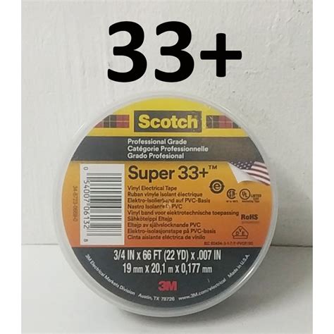 Original 3m Super 33 Vinyl Electrical Tape 34 X 66ft X 0007 Inches