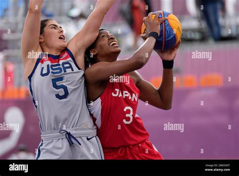 Japans Stephanie Mawuli 3 Heads To The Basket Past United States