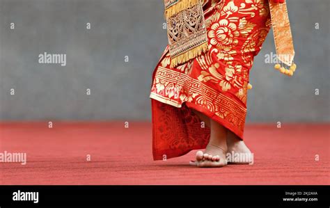 Asian Travel Background Beautiful Balinese Dancer Woman In Traditional