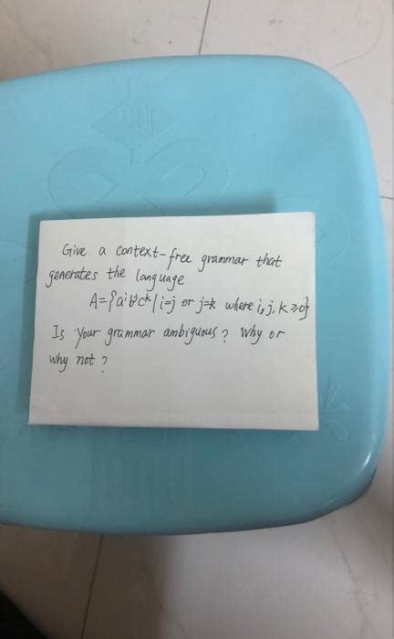 solved give a context free grammar that generates the